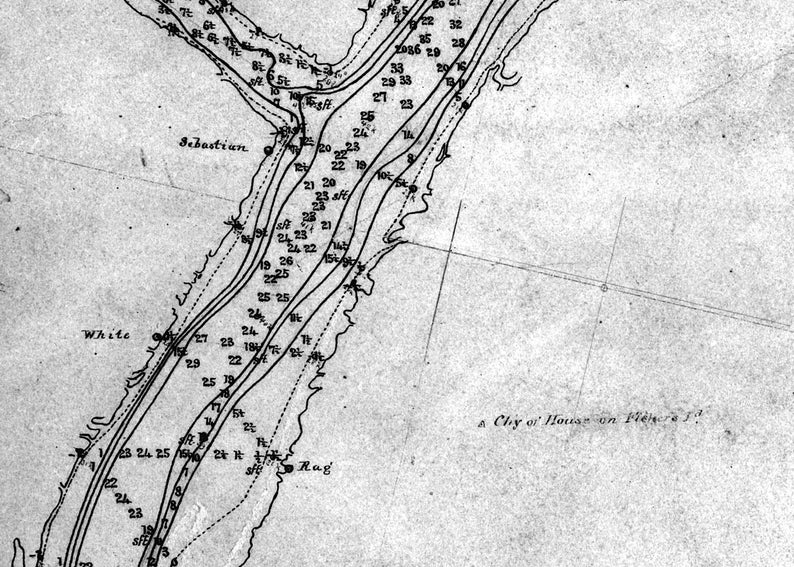 1870 Nautical Map of Saint Augustine Florida Inlet - Etsy