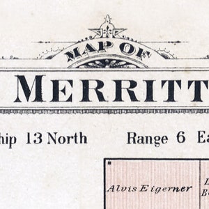 1896 Map of Merritt Township Bay County Michigan - Etsy