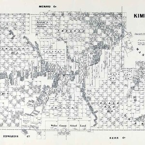 1879 Farm Line Map of Kimble County Texas - Etsy