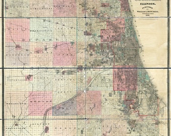 Map of Dupage County - Etsy