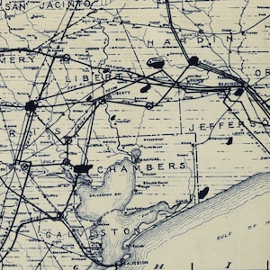 1921 Map of East Texas Geology and Oil Fields - Etsy