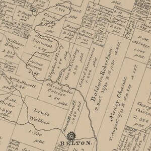 1879 Farm Line Map of Bell County Texas - Etsy