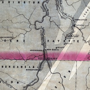 1869 Railroad Canal Iron & Coal Map of Pennsylvania - Etsy