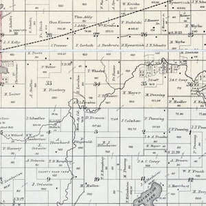 1886 Farm Line Map of Brown County Minnesota Sleepy Eye - Etsy