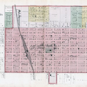 1887 Map of the City of Hiawatha Brown County Kansas - Etsy