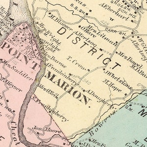 1872 Map of Spring Hill Township Fayette County PA New Geneva - Etsy