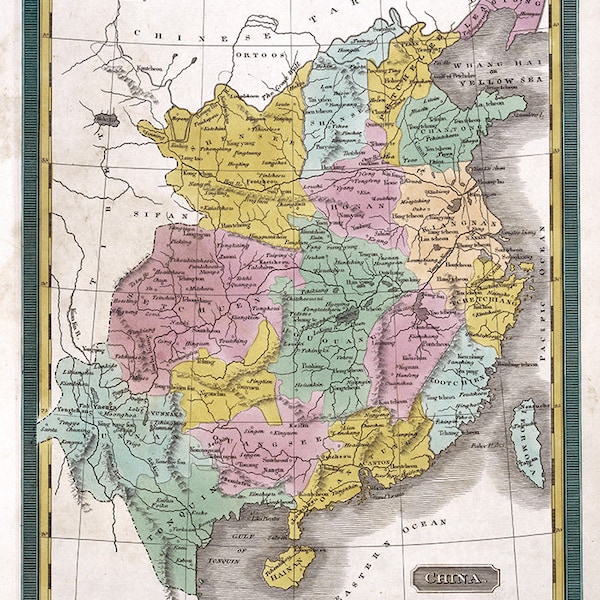 Antique Map of the Provinces - Etsy