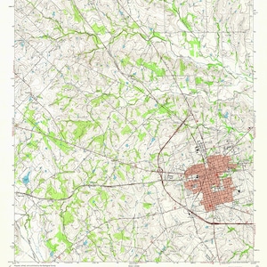 1984 Topo Map of Brenham Texas - Etsy