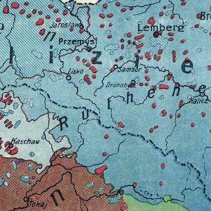 1918 Map of Austria Ethnology - Etsy