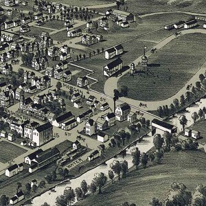 1897 Panoramic Map of Waynesburg Greene County Pennsylvania - Etsy