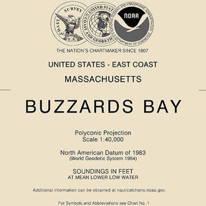 2017 Nautical Map of Buzzards Bay Massachusetts - Etsy