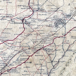 1861 Map of Rockbridge County Virginia - Etsy