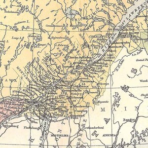 1874 Map of Canada Eastern Provinces and Newfoundland - Etsy