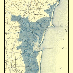 1888 Map of Hampton Beach New Hampshire - Etsy