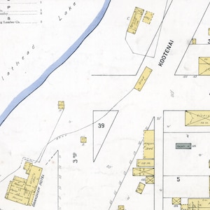 1910 Town Map of Polson Montana - Etsy