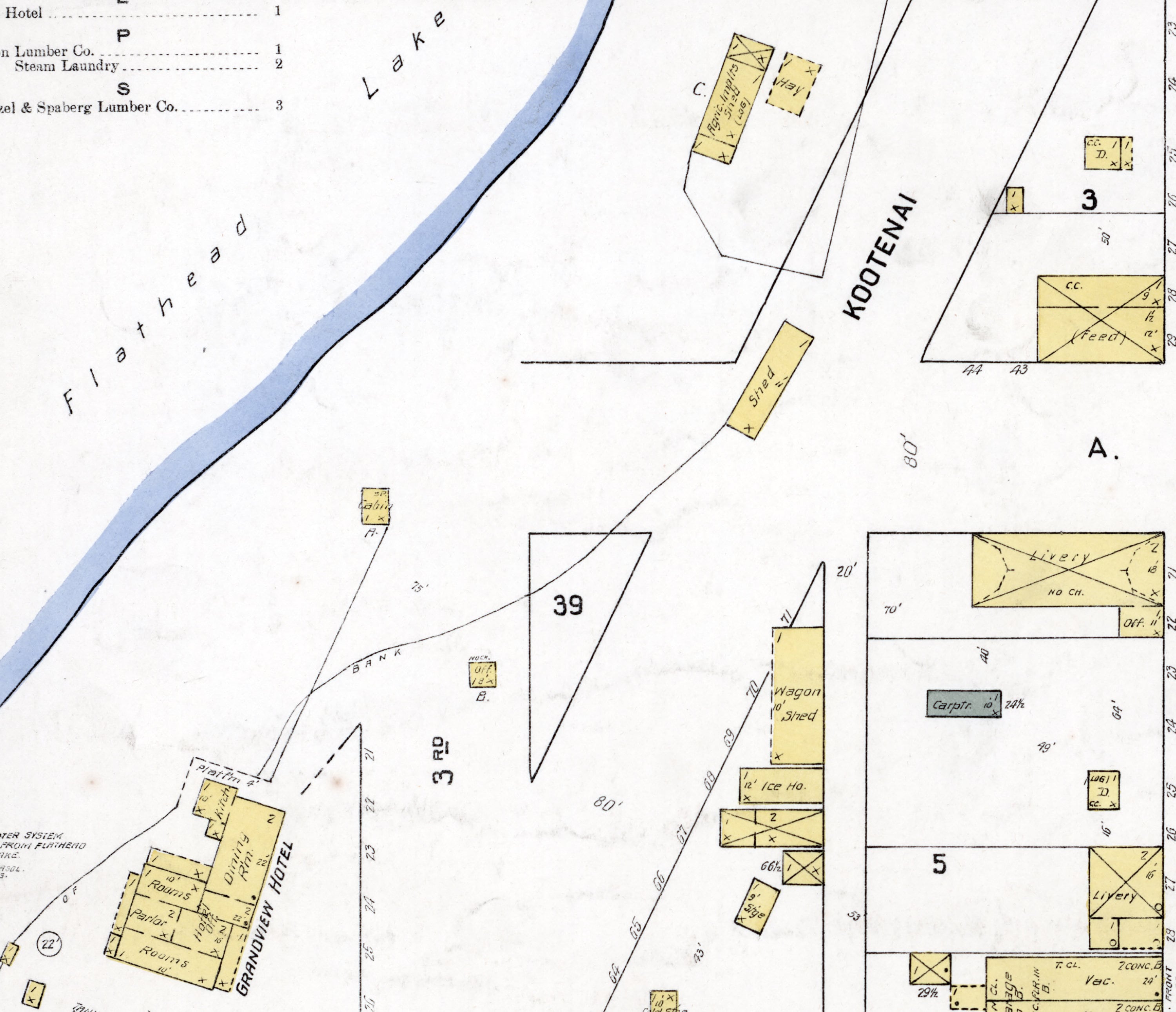 1910 Town Map of Polson Montana - Etsy