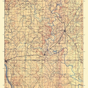 1901 Topo Map of Claremore Oklahoma Indian Territory Tulsa - Etsy