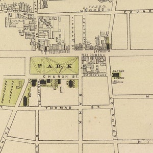 1876 Town Map of St Albans Vermont - Etsy