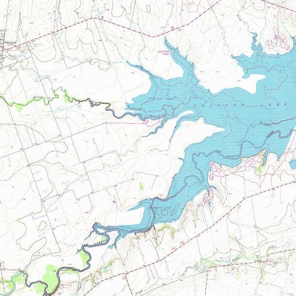 Granger Lake Map - Etsy