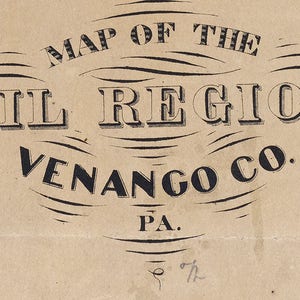 1864 Map of the Oil Region Venango County Pennsylvania - Etsy