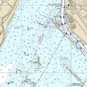 2012 Nautical Map of Buffalo Harbor New York Lake Erie - Etsy