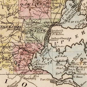 1831 Map of Michigan - Etsy