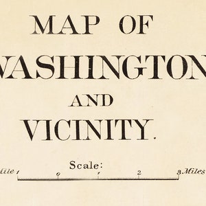 1882 Map of Washington DC and Vicinity Fairfax County Prince George ...