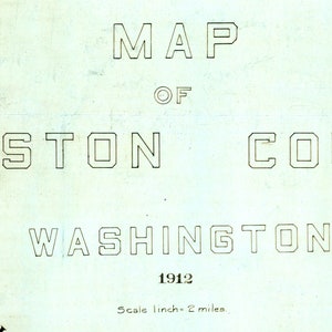 1912 Map of Thurston County Washington - Etsy