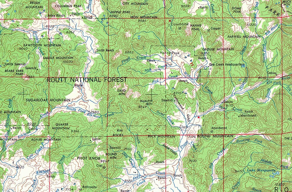 1964 Topo Map of Craig Quadrangle Colorado Routt National Forest - Etsy