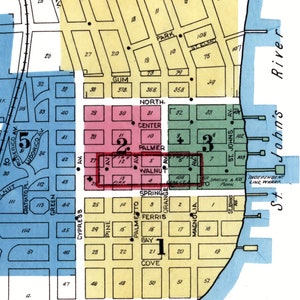 1917 Town Map of Green Cove Springs Clay County Florida - Etsy