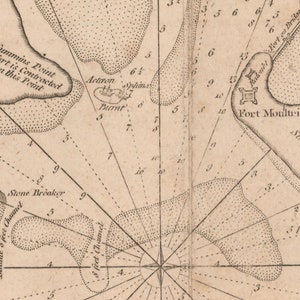 1780 Nautical Chart of Charleston South Carolina Harbor - Etsy