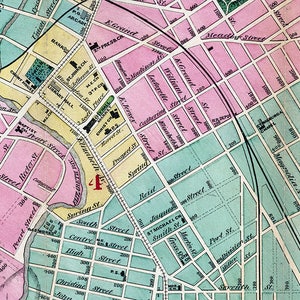 1874 Map of Elizabeth New Jersey - Etsy