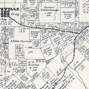 1879 Farm Line Map of Walker County Texas Huntsville - Etsy