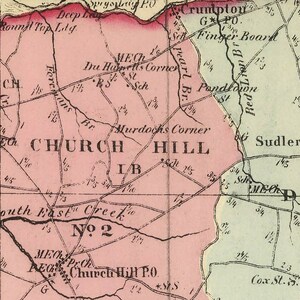 1866 Map of Queen Anne County Maryland - Etsy