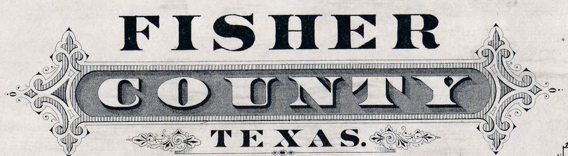 1870 Farm Line Map of Fisher County Texas | Etsy