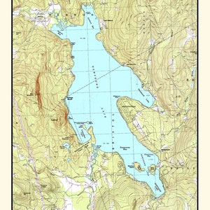 2001 Map of Newfound Lake New Hampshire - Etsy