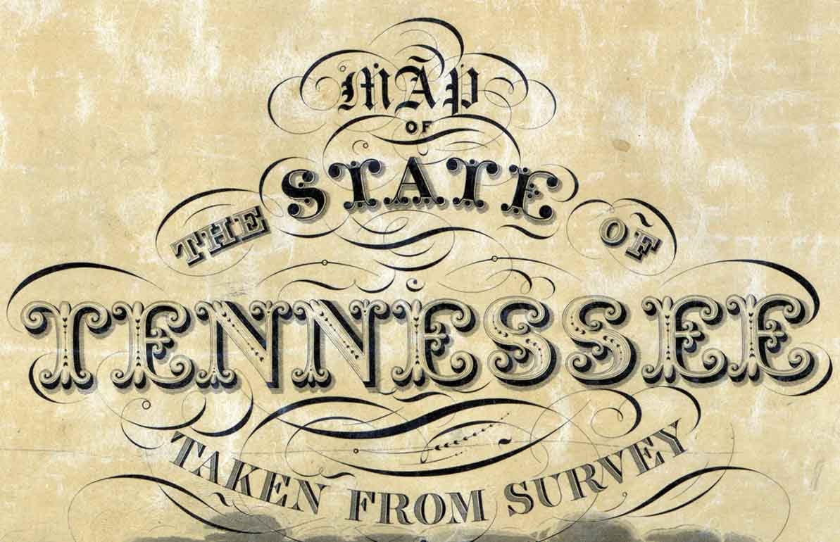 1832 Map of the State of Tennessee - Etsy