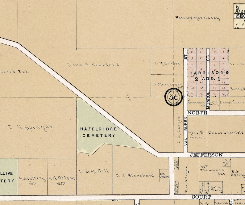 1907 Town Map of Elkhorn Walworth County Wisconsin - Etsy