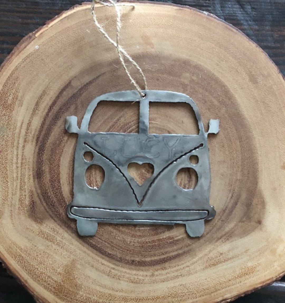 Recycled Steel Metal Van Bus Camper Christmas Holiday Stocking Stuffer ...