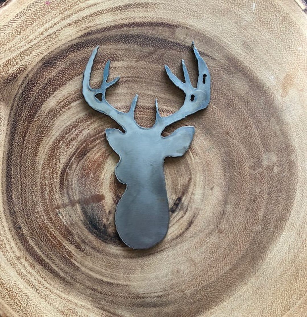 Handmade Rustic Recycled Steel Metal Buck Deer Ornament - Etsy