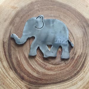 Rustic Recycled Steel Metal Elephant Ornament - Etsy