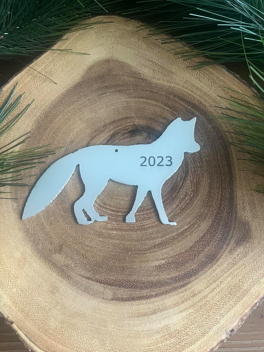 Steel Metal Christmas Holiday Fox Ornament Recycled Steel - Etsy