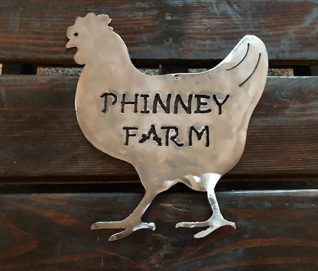 Rustic Recycled Metal Large Steel Farm Hen Chicken Sign Emblem | Etsy