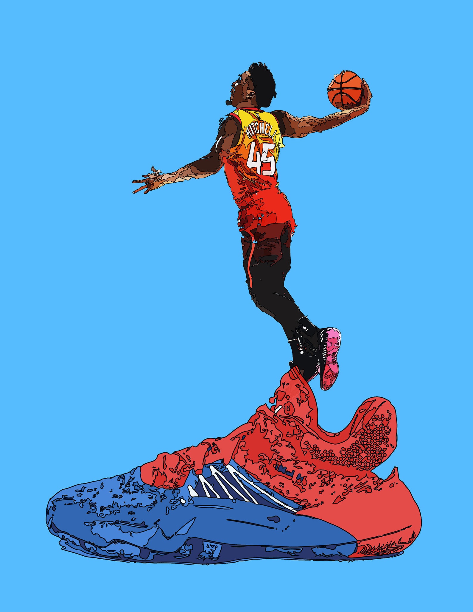 DIGITAL DOWNLOAD - Donovan Mitchell Poster Print - Etsy