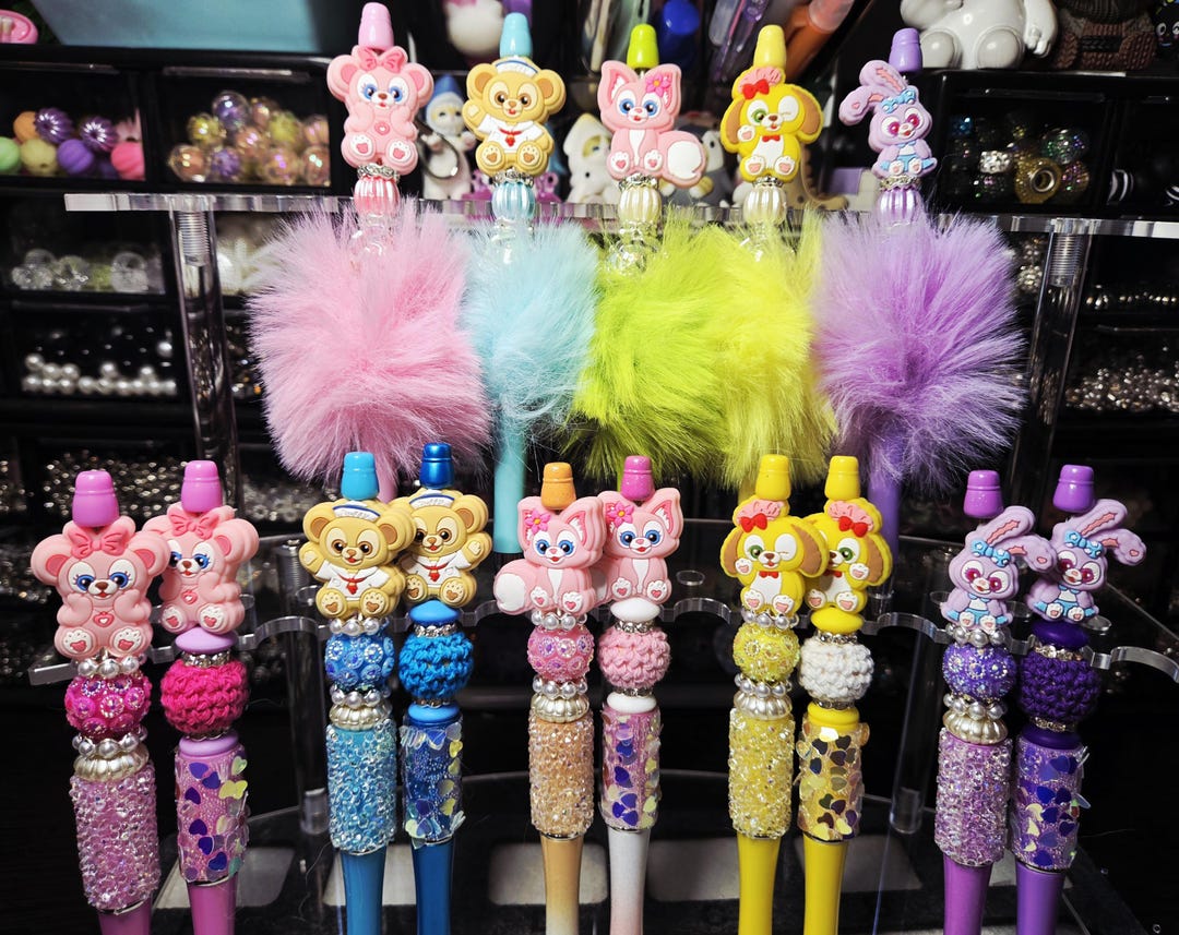 DUFFY & Friends Fancy PEN | Cute Custom Beaded Pens | Fun Gift | Office ...