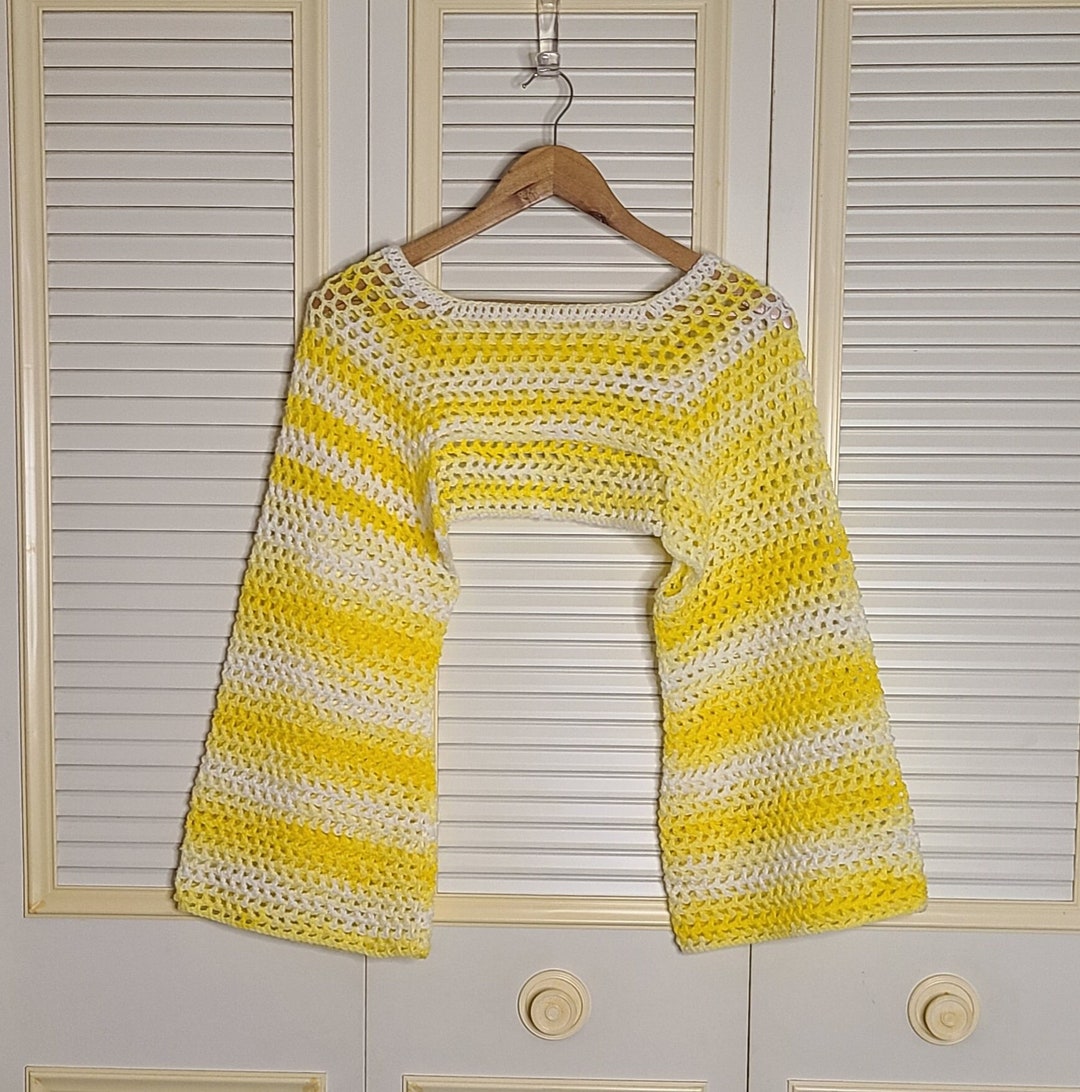 Riley Shrug - Handmade Ultra Crop Sweater in Lemonade - Etsy