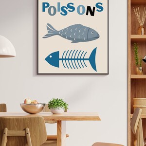 Les Poissons the Fish French Wall Art Poster Digital Download Printable ...
