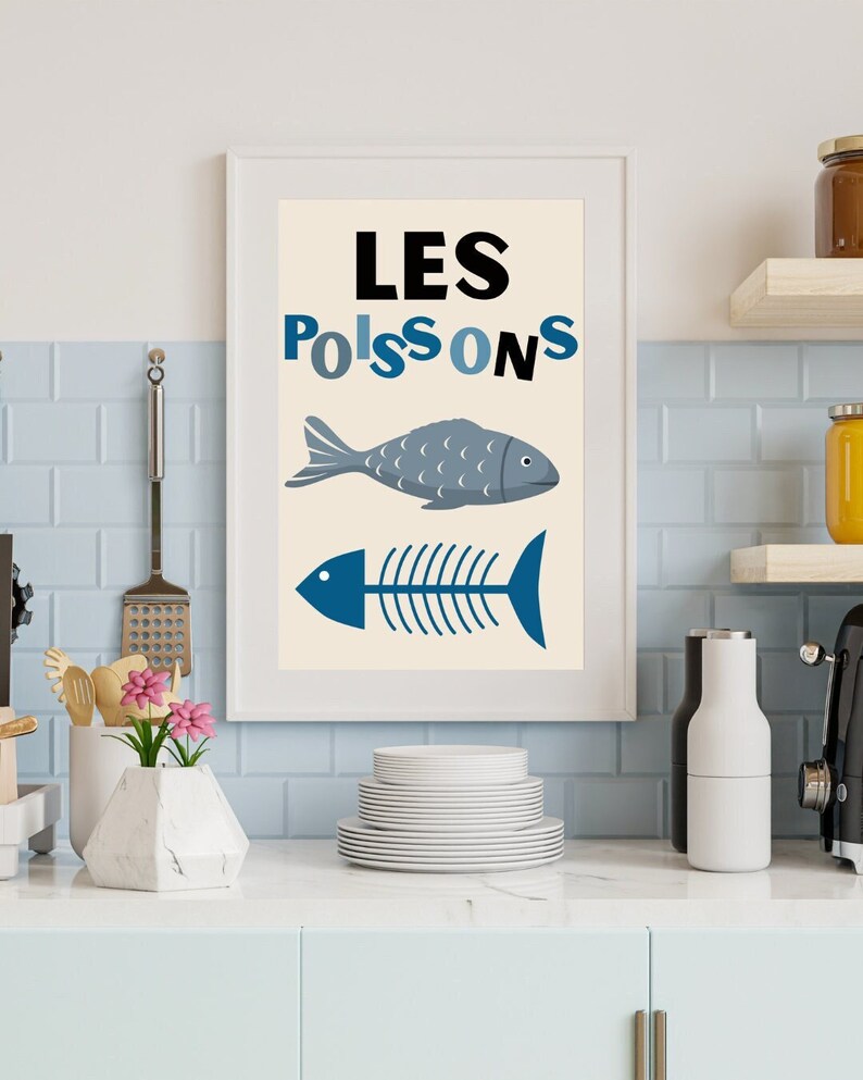 Les Poissons the Fish French Wall Art Poster Digital Download Printable ...