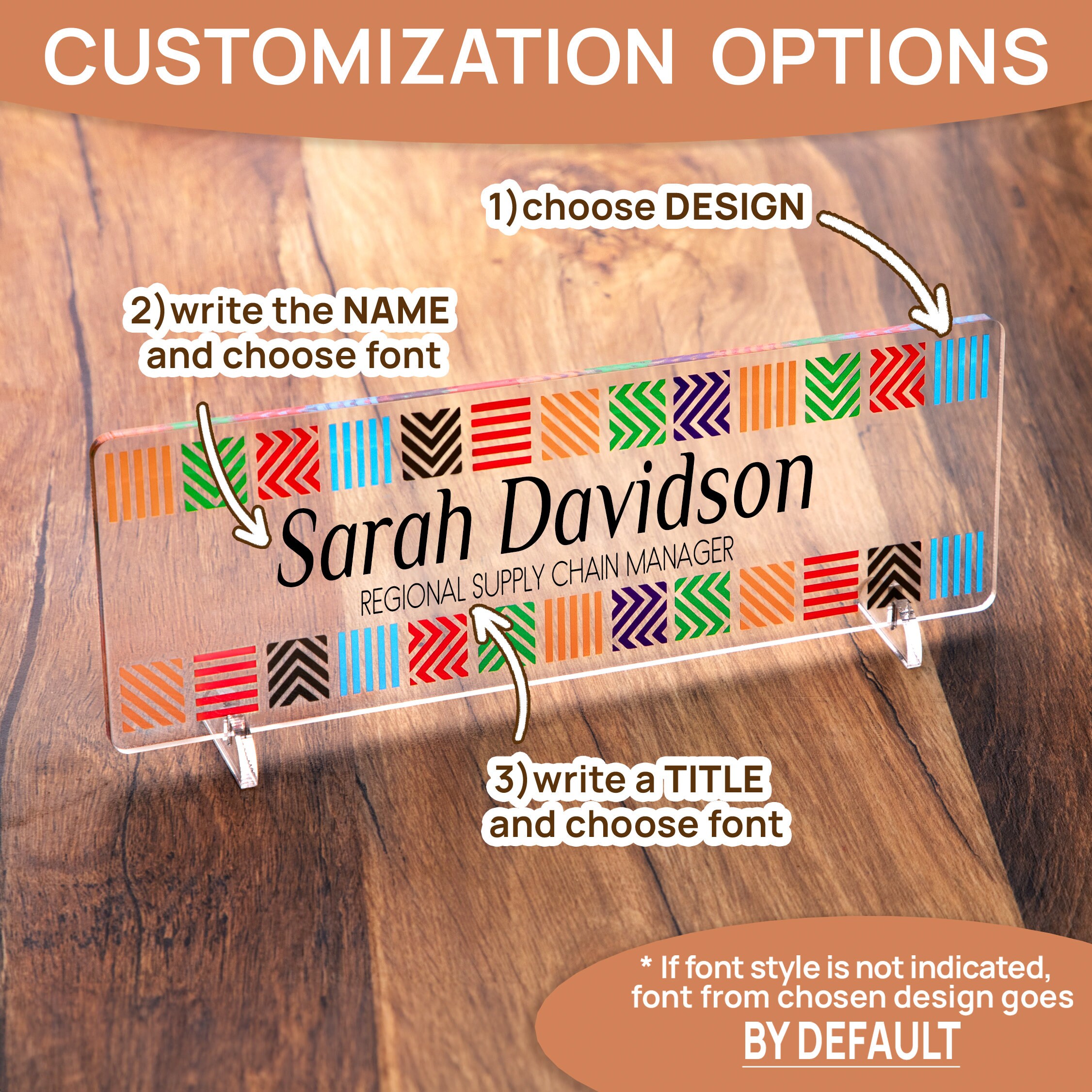 Office Manager Desk Name Plate, Clear Acrylic Plaque Sign, New Worker ...