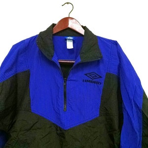 1990s UMBRO Windbreaker // 1990s UMBRO Pullover Windbreaker Jacket ...